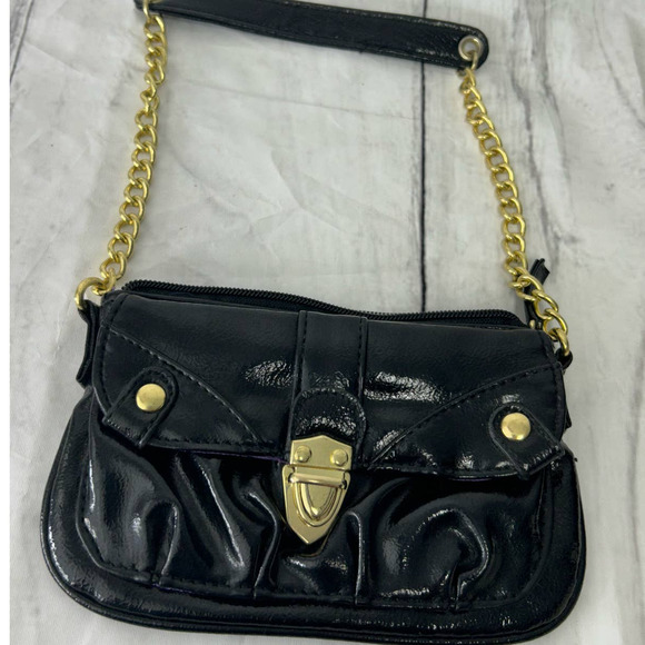 Nobrand | Bags | No Brand Black Faux Leather Small Hand Purse Y2k ...